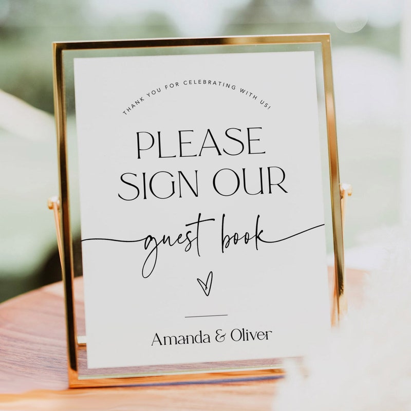 Wedding Guest Book Sign - Etsy