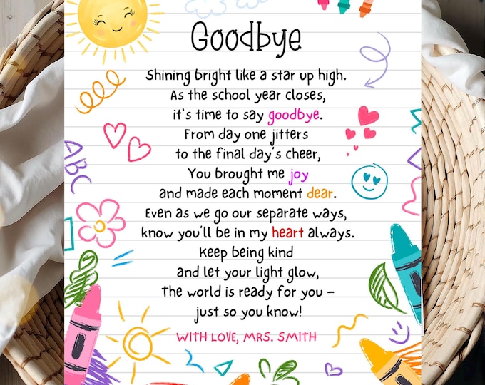 End of Year Letter for Students & Families – Teacher Edition - Etsy Canada