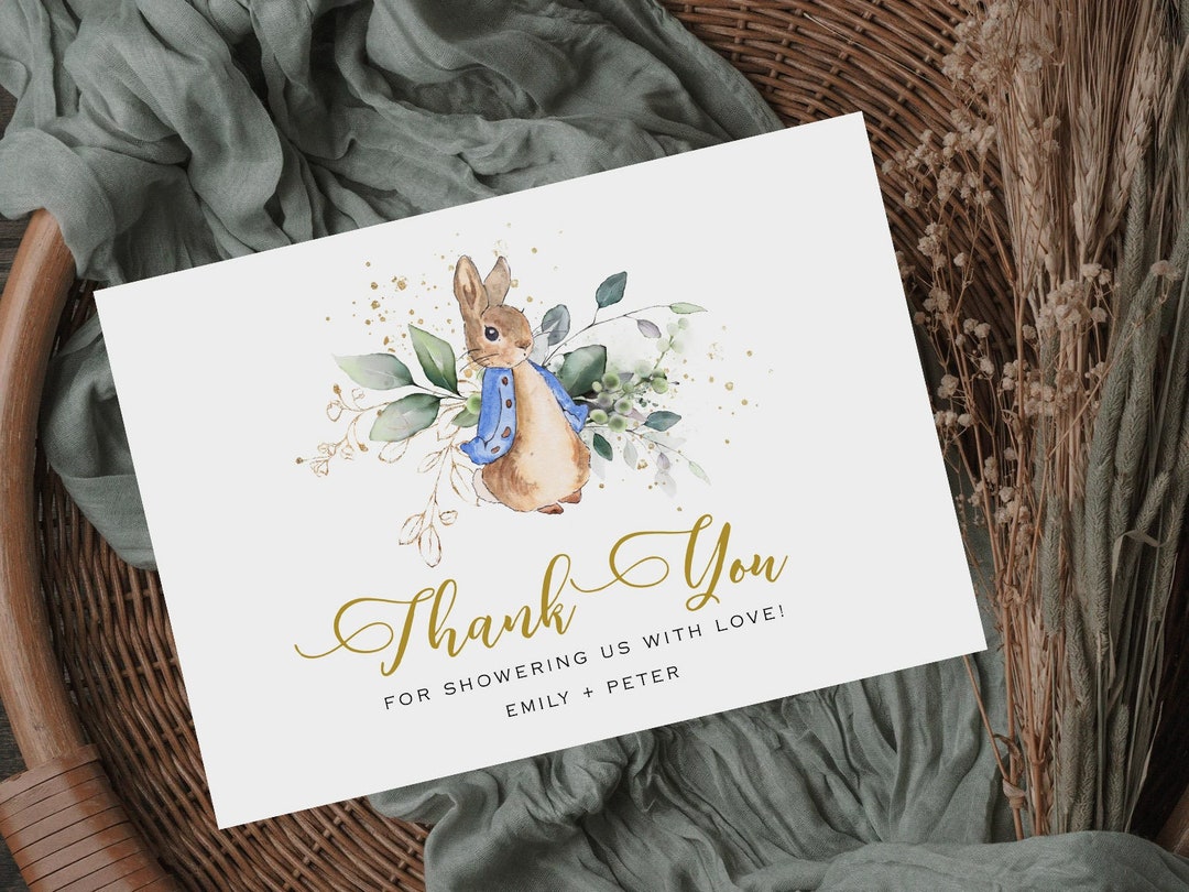 Peter Rabbit Thank You Card Template, Peter Rabbit Thank You, Peter ...