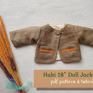 Doll Jacket Pdf Pattern & Tutorial - Doll Clothing Tutorial - DIY Doll ...