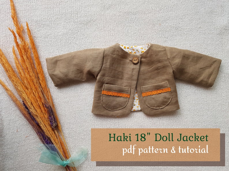 Doll Jacket Pdf Pattern & Tutorial Doll Clothing Tutorial | Etsy