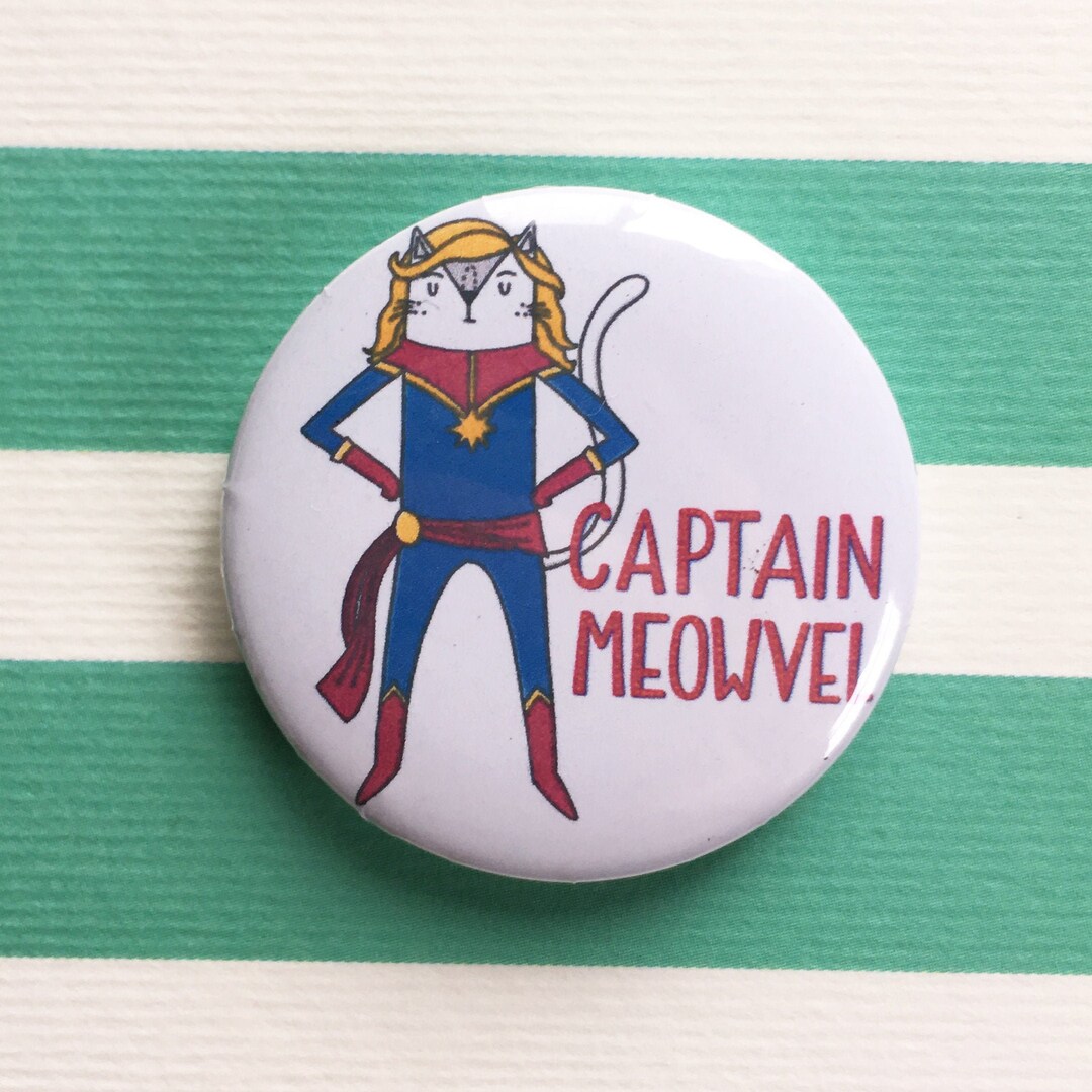 Captain Meowvel 32mm Fridge Magnet - Etsy