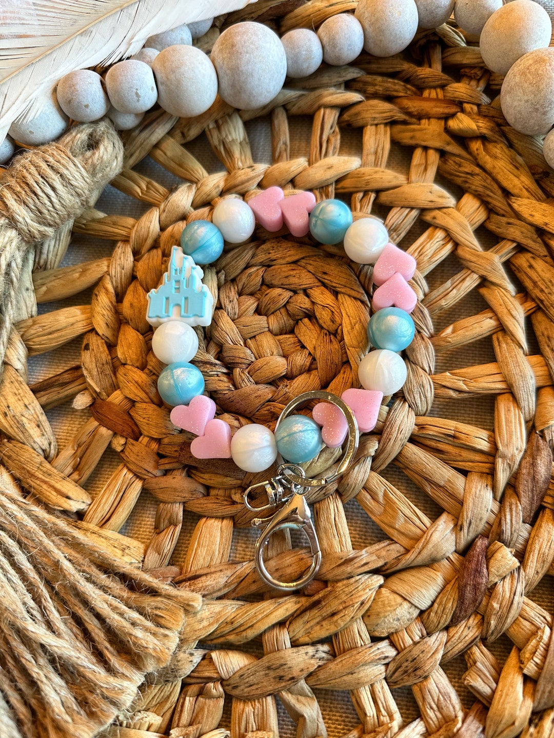Cinderella Castle Keychain Bracelet - Etsy