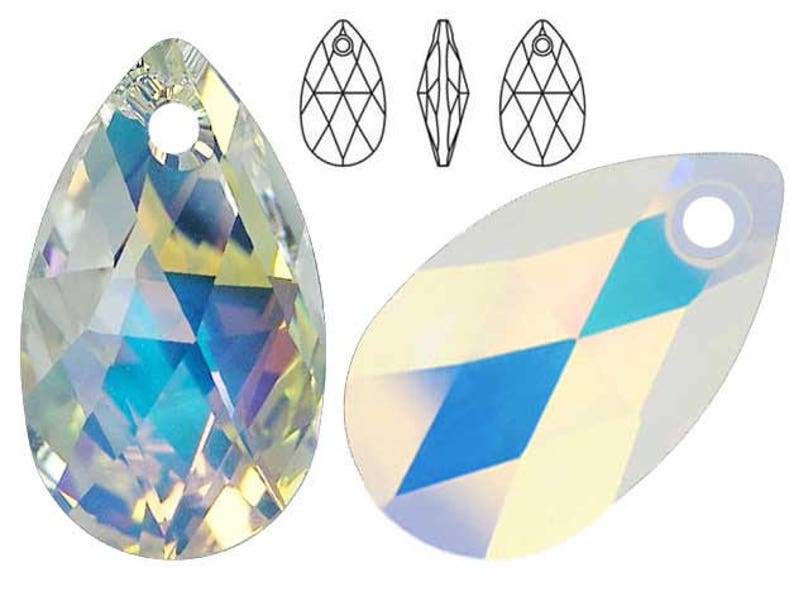 Swarovski Crystal 6106 Pear-shaped 16mm, 22mm Crystal AB - Etsy