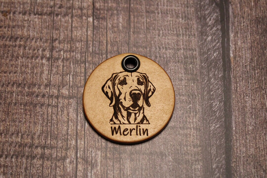 Personalized Dog Tag, Dog Name Tag, Collar Leather, Plain Leather - Etsy