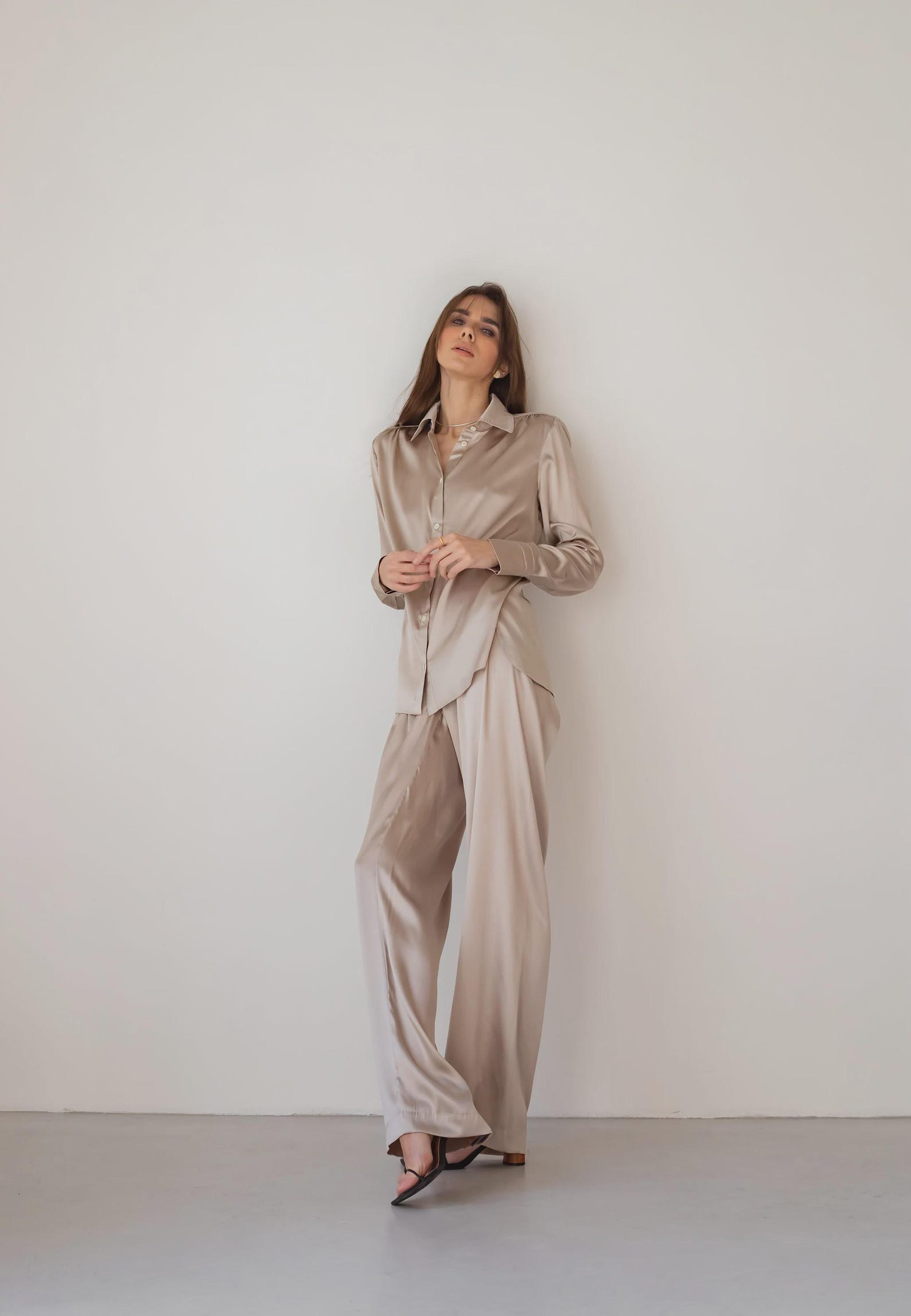 100% Mulberry Silk Pants Silk Satin Trousers in Colors Bias or Grain ...