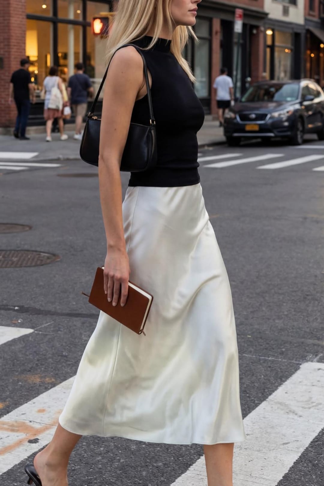 100% Mulberry Silk Slip Midi Skirt Silk Satin Skirt in Colors Bias Cut ...