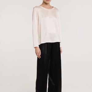 100% Mulberry Silk Pants Silk Satin Trousers in Colors Bias or Grain ...