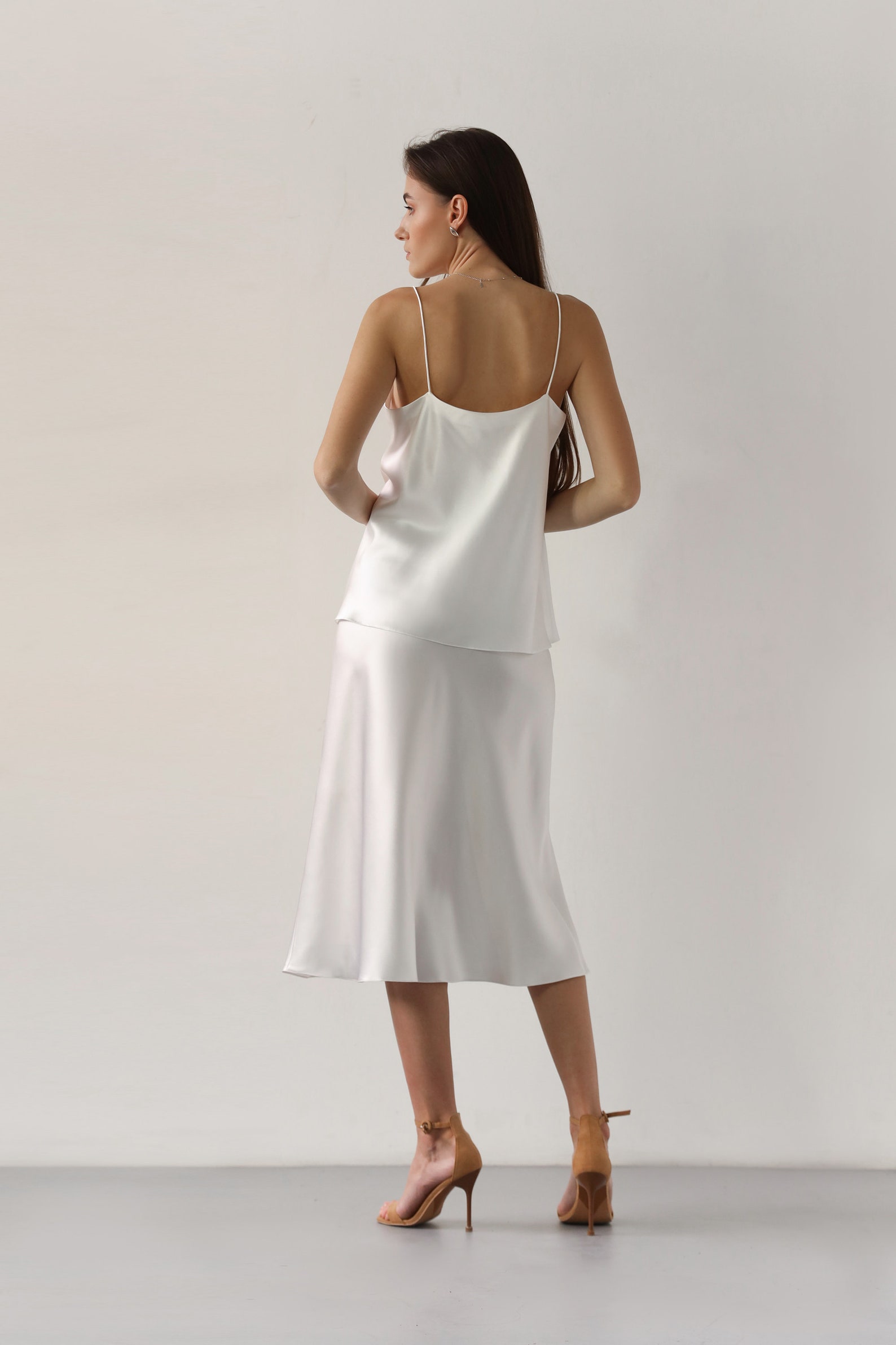 White Silk Camisole Top Ivory Silk Satin Top White Silk Tank | Etsy