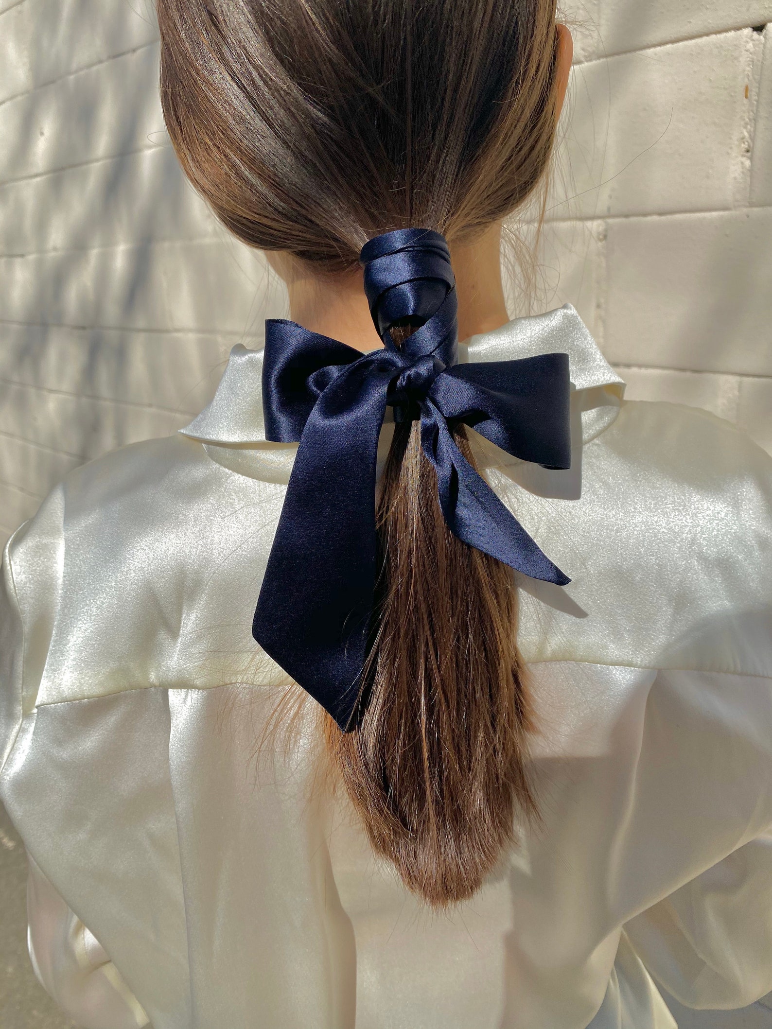 Silk Ribbon Long Silk Hair Ribbon Hair Accessory Silk Hair Bow - Etsy