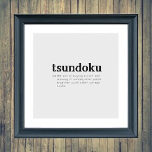 Tsundoku Definition - Japanese Words PDF Download - Etsy