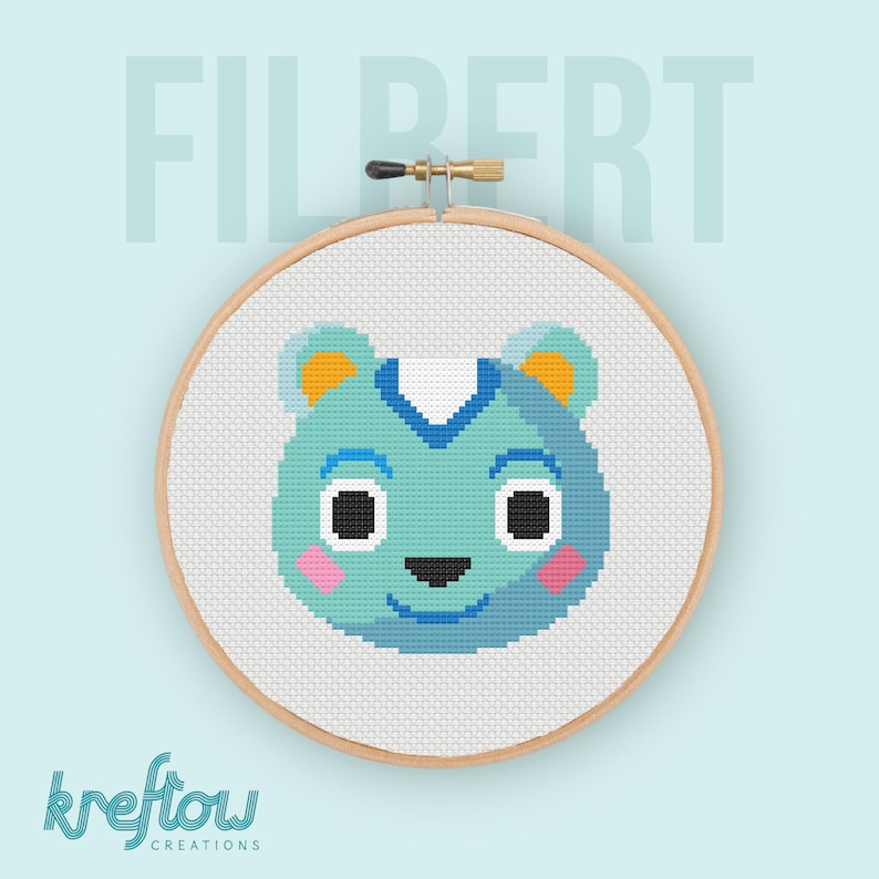 Animal Crossing - Filbert Icon PDF Cross Stitch Pattern - Etsy