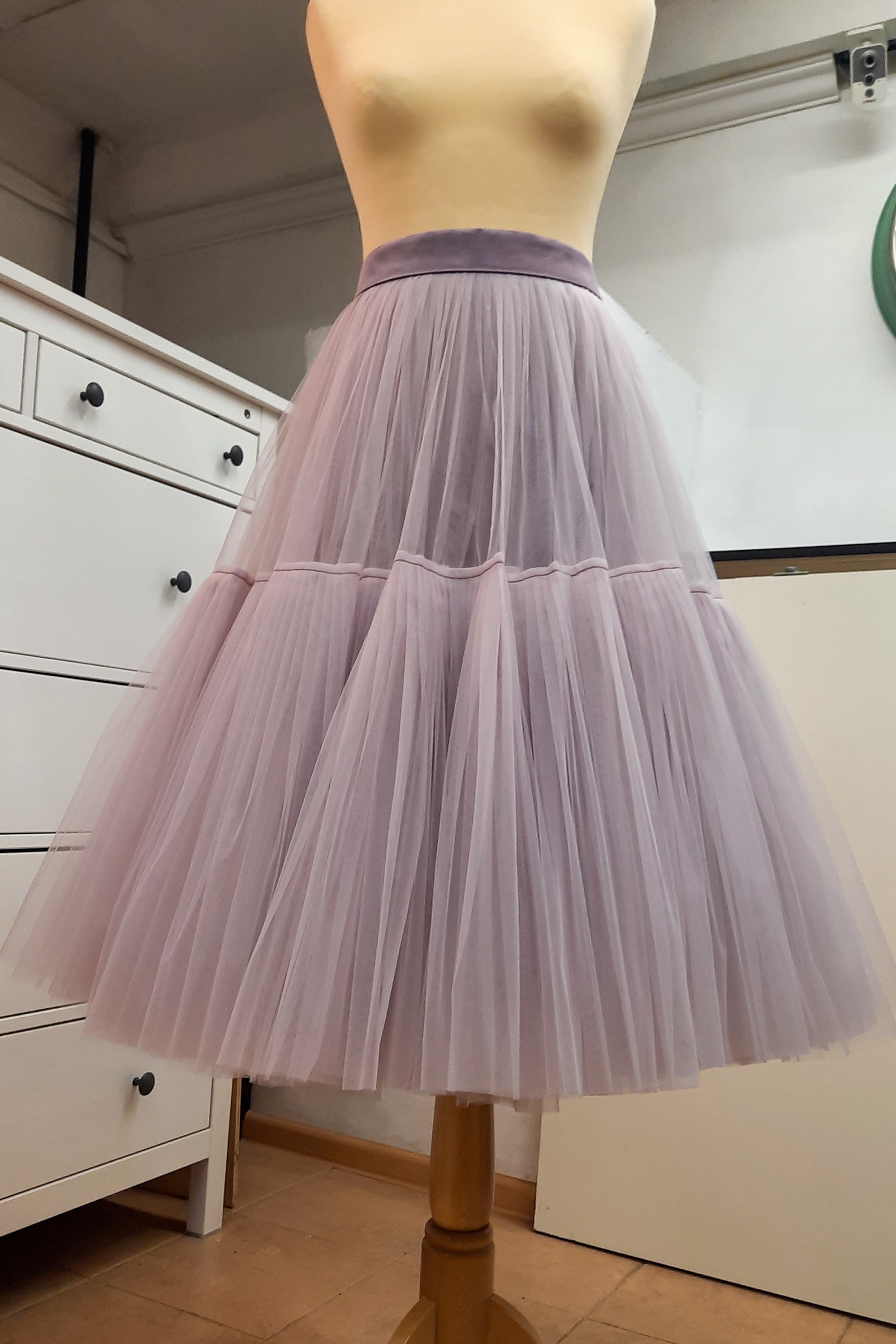Ruffled Tulle Skirt Tiered Skirt Bridesmaid Bustle Tulle Etsy