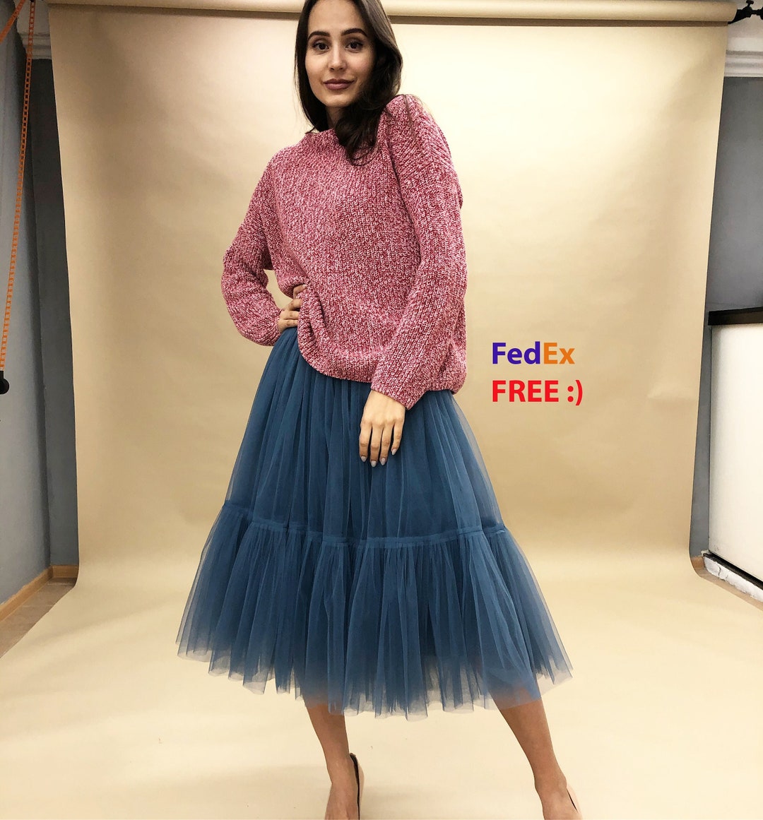 Ruffled Tulle Skirt: Tiered Fluffy Bustle Skirt - Etsy