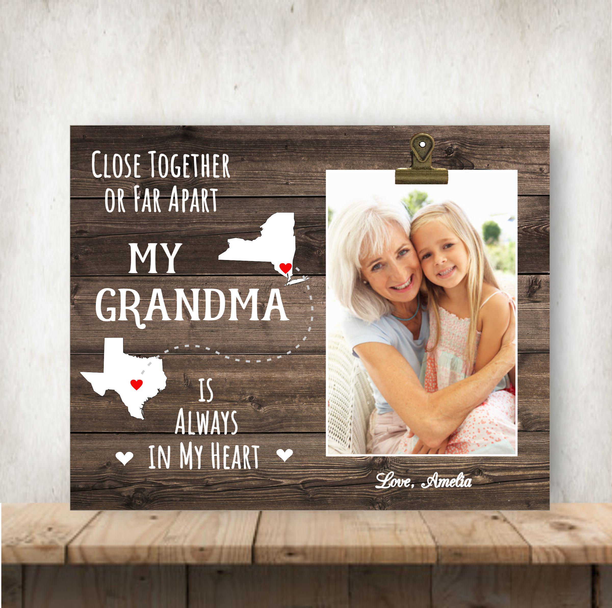 Personalized Grandma Picture Frame: Long Distance Gift - Etsy