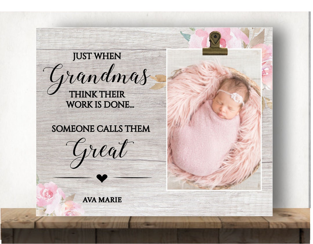 Great Grandma Gift, Picture Frame for Great Grandmother, Personalized ...