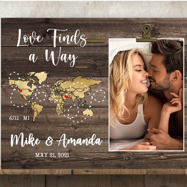 Long Distance Relationship Map - Etsy