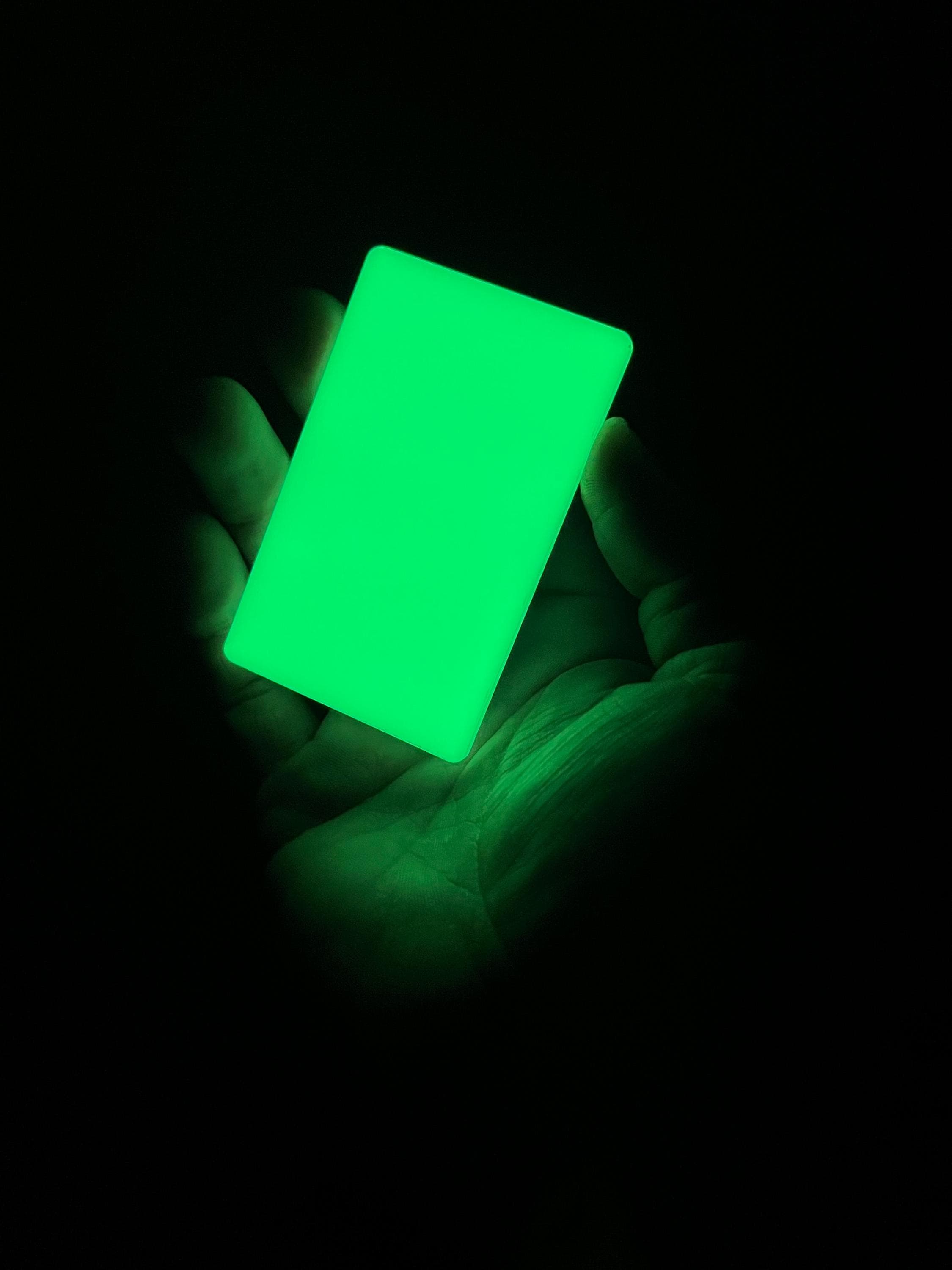 Hyperglow VELCRO Backed GLOW CARDS, Glow in the Dark Credit Card ...