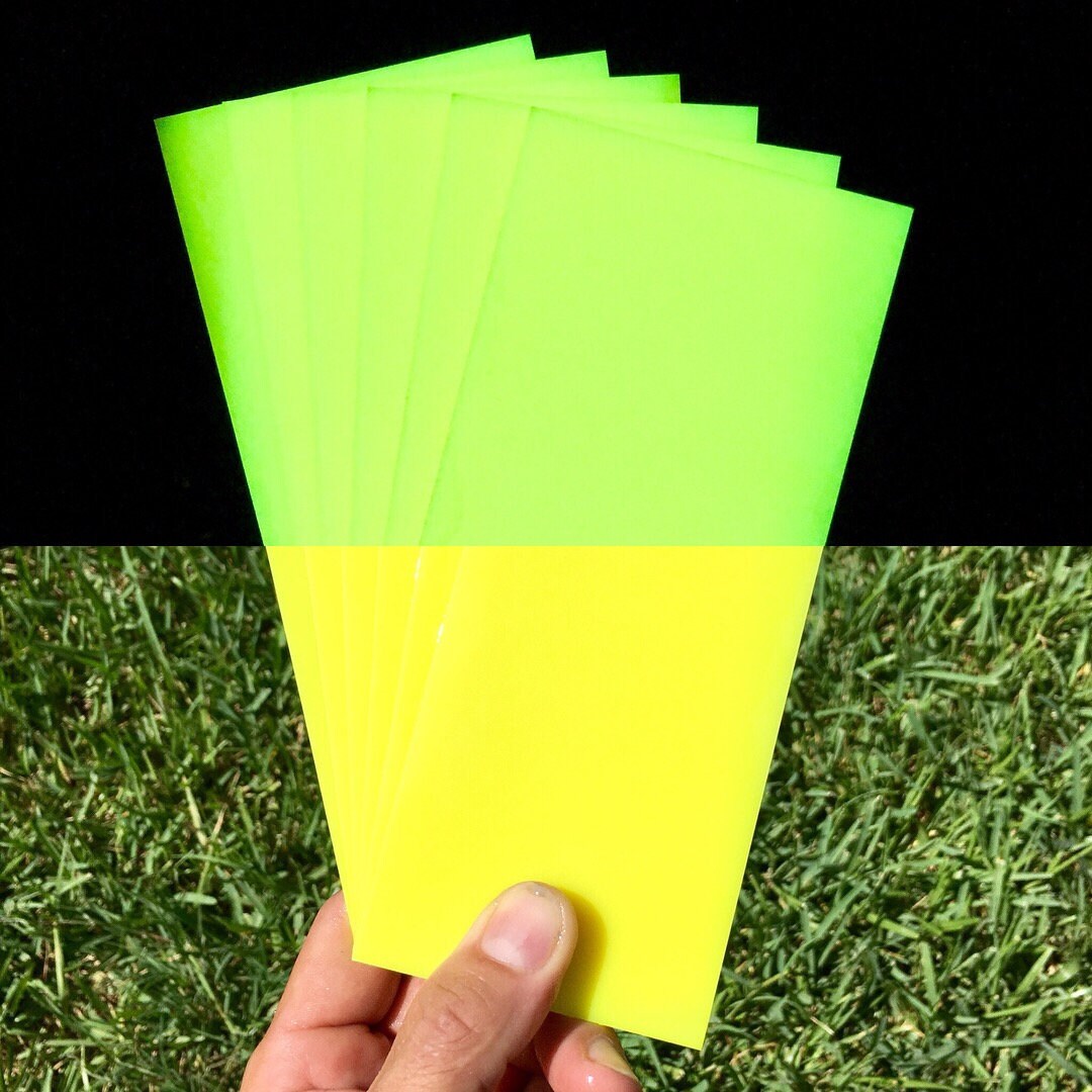Hyperglow YELLOW Glow in the Dark Sheet Plate Flat Stock Skur ...