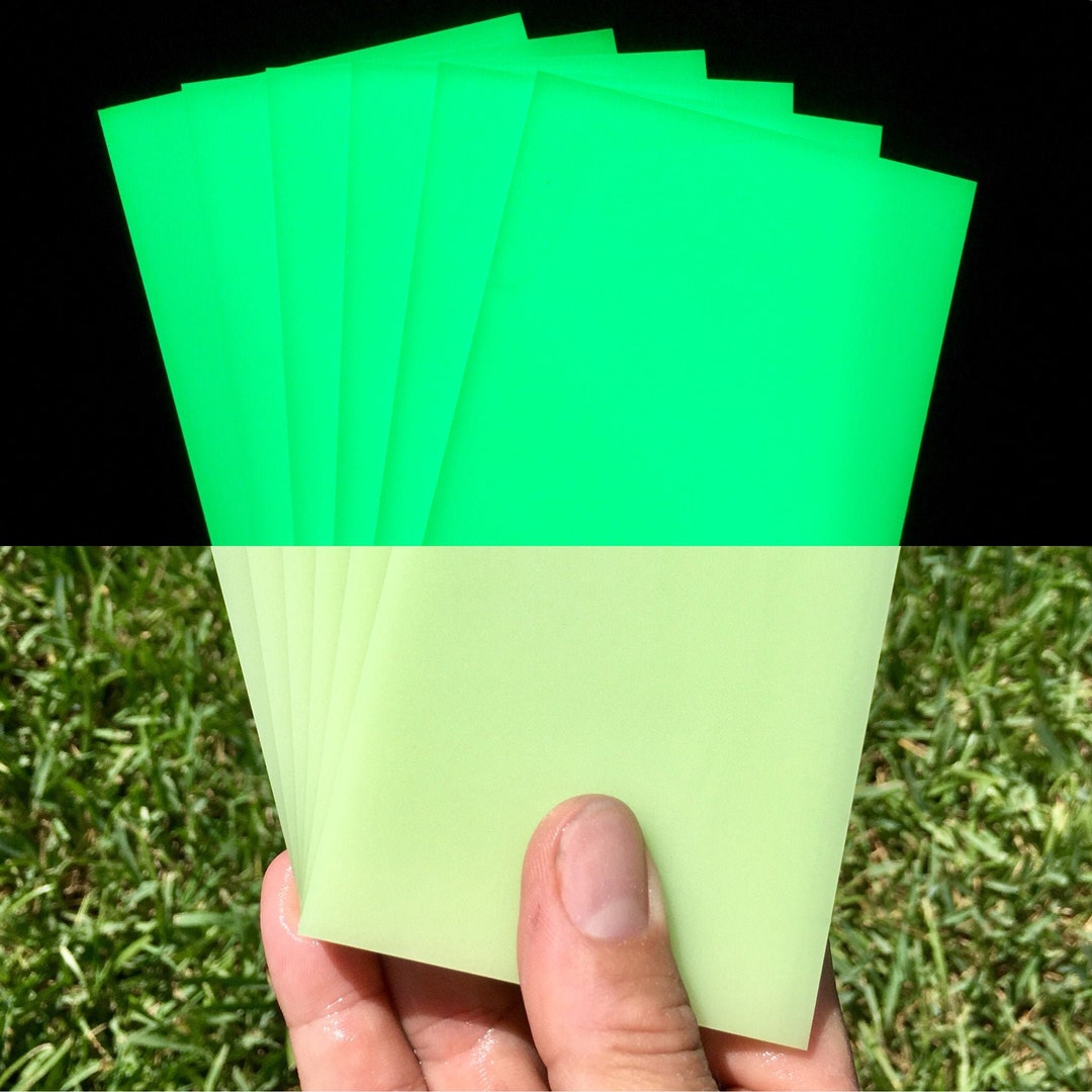 Hyperglow INVISIBLE GREEN Glow in the Dark Sheet Plate Flat Stock Skur ...