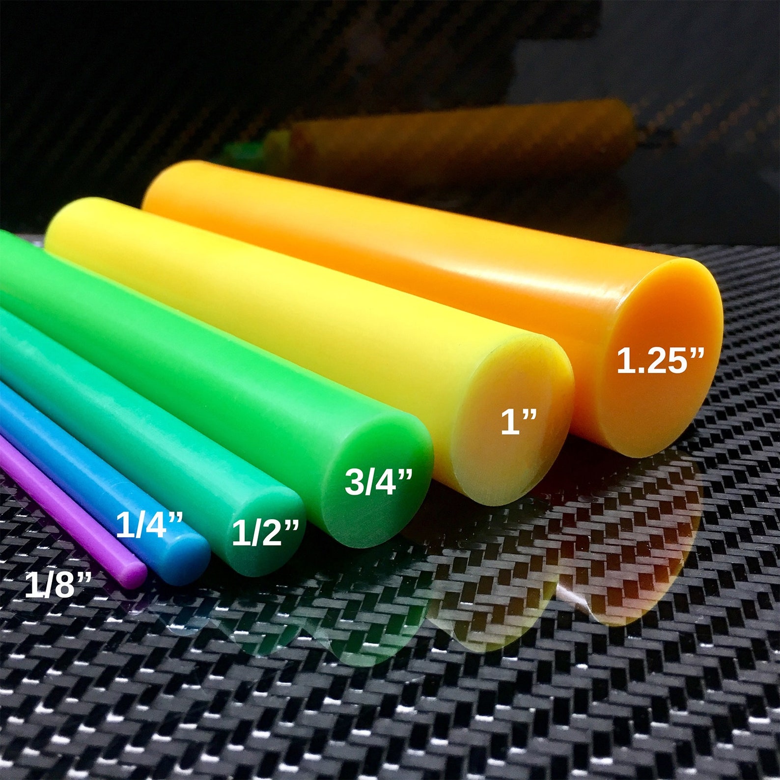 HyperGlow Invisible AQUA Glow in the dark rods Skur Composites | Etsy