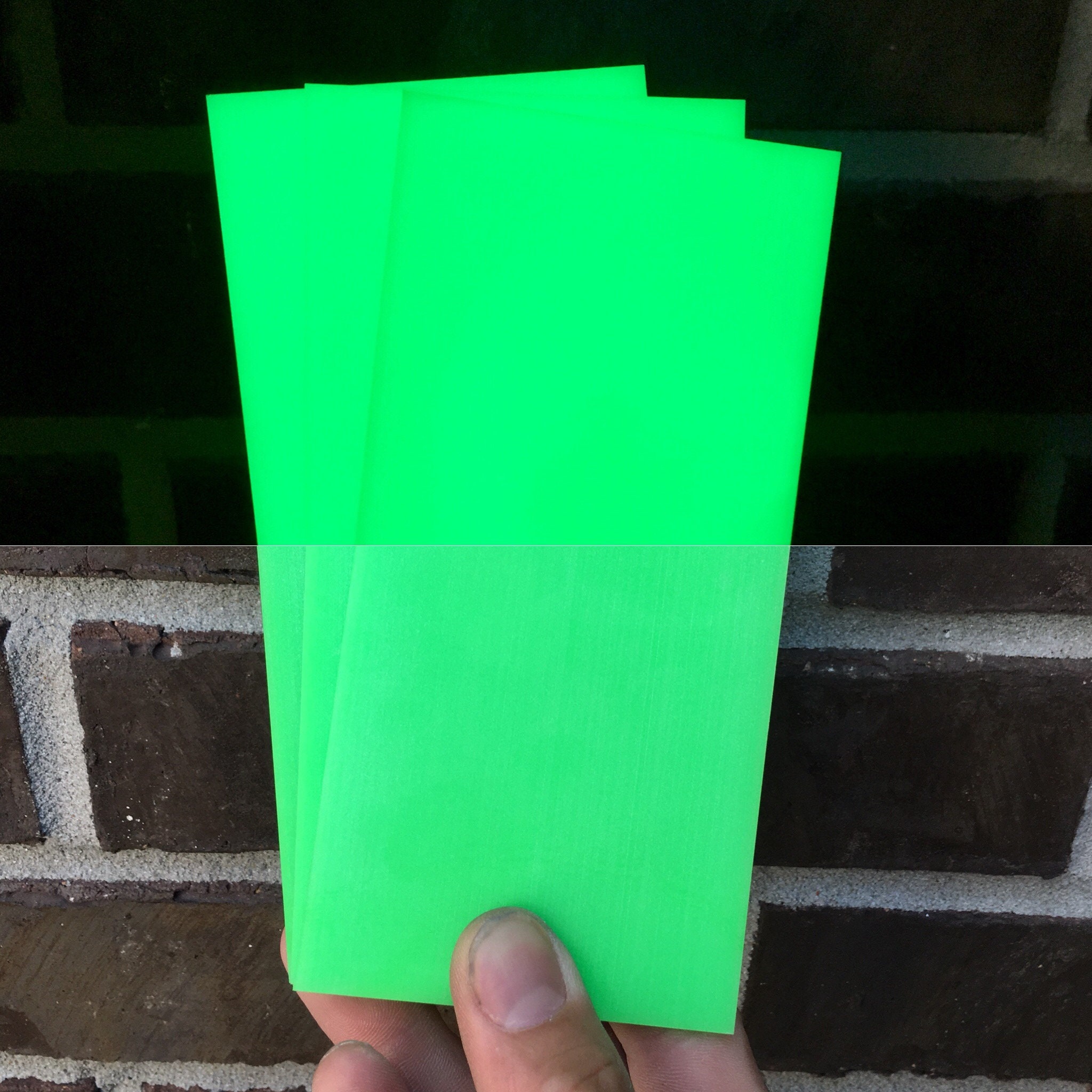 Hyperglow GREEN Glow in the Dark Sheet Plate Flat Stock Skur Composites ...