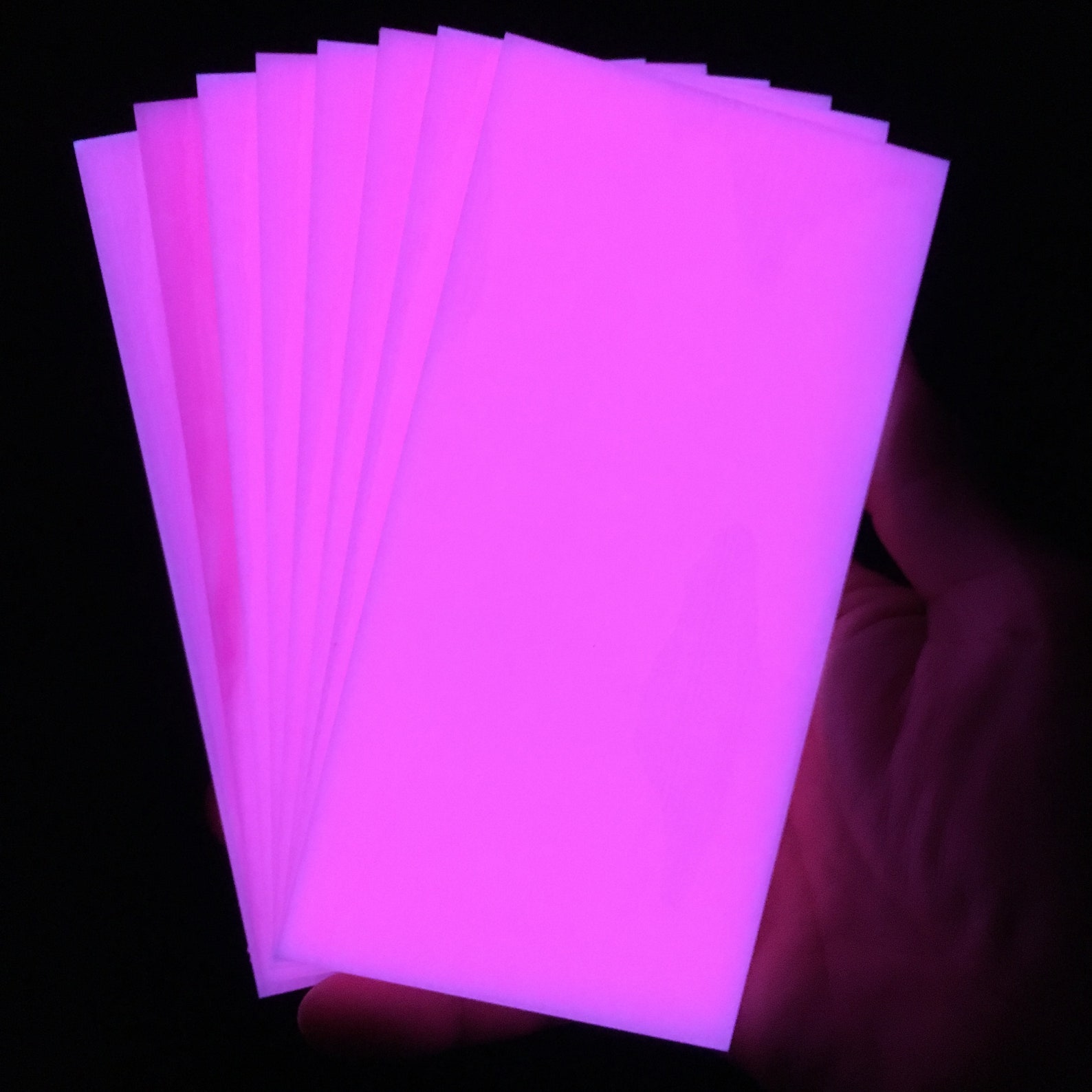 Hyperglow PINK Glow in the Dark Sheet Plate Flat Stock Skur | Etsy
