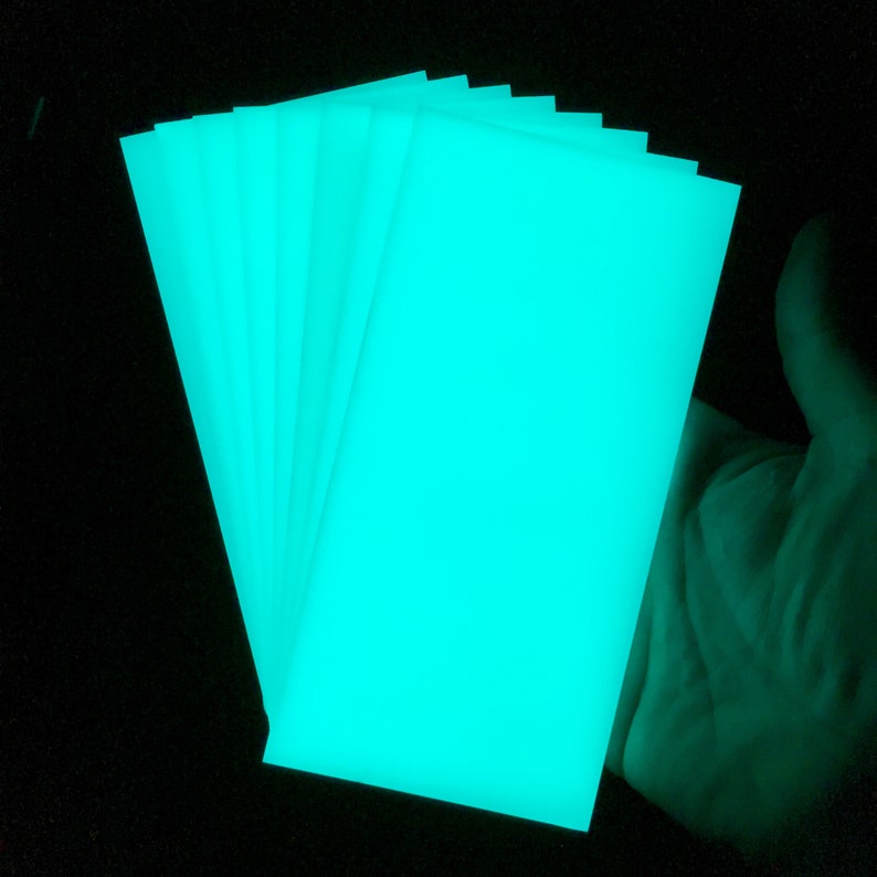 Hyperglow INVISIBLE AQUA Glow in the Dark Sheet Plate Flat Stock Skur ...