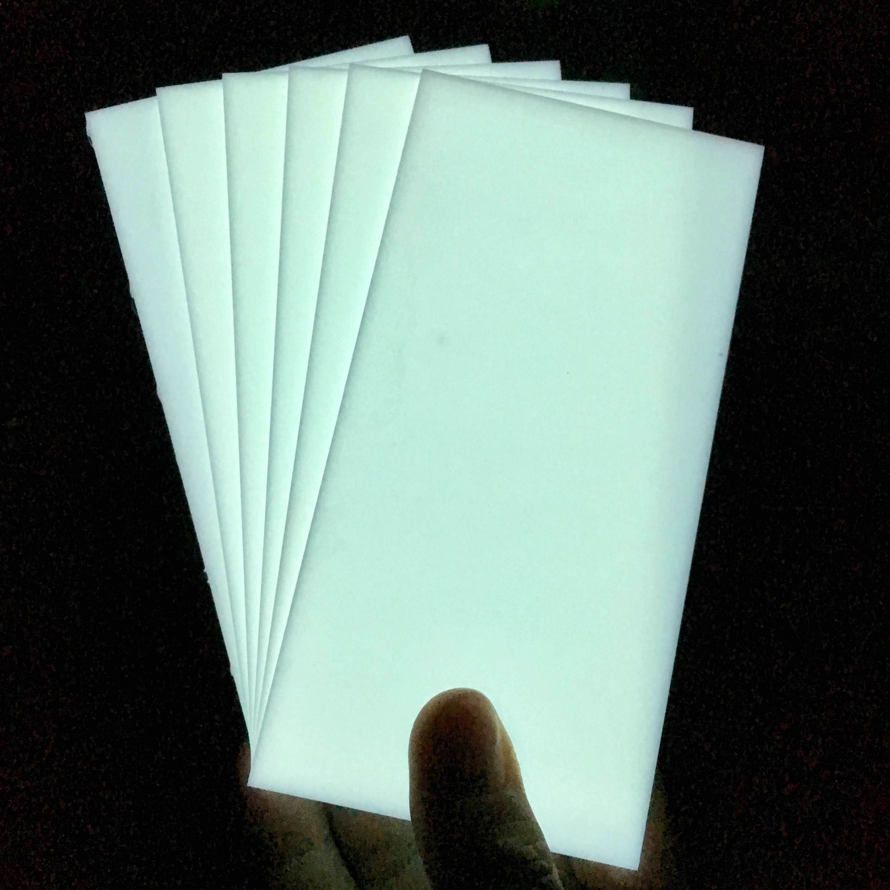 Hyperglow WHITE Glow in the Dark Sheet Plate Flat Stock Skur Composites ...