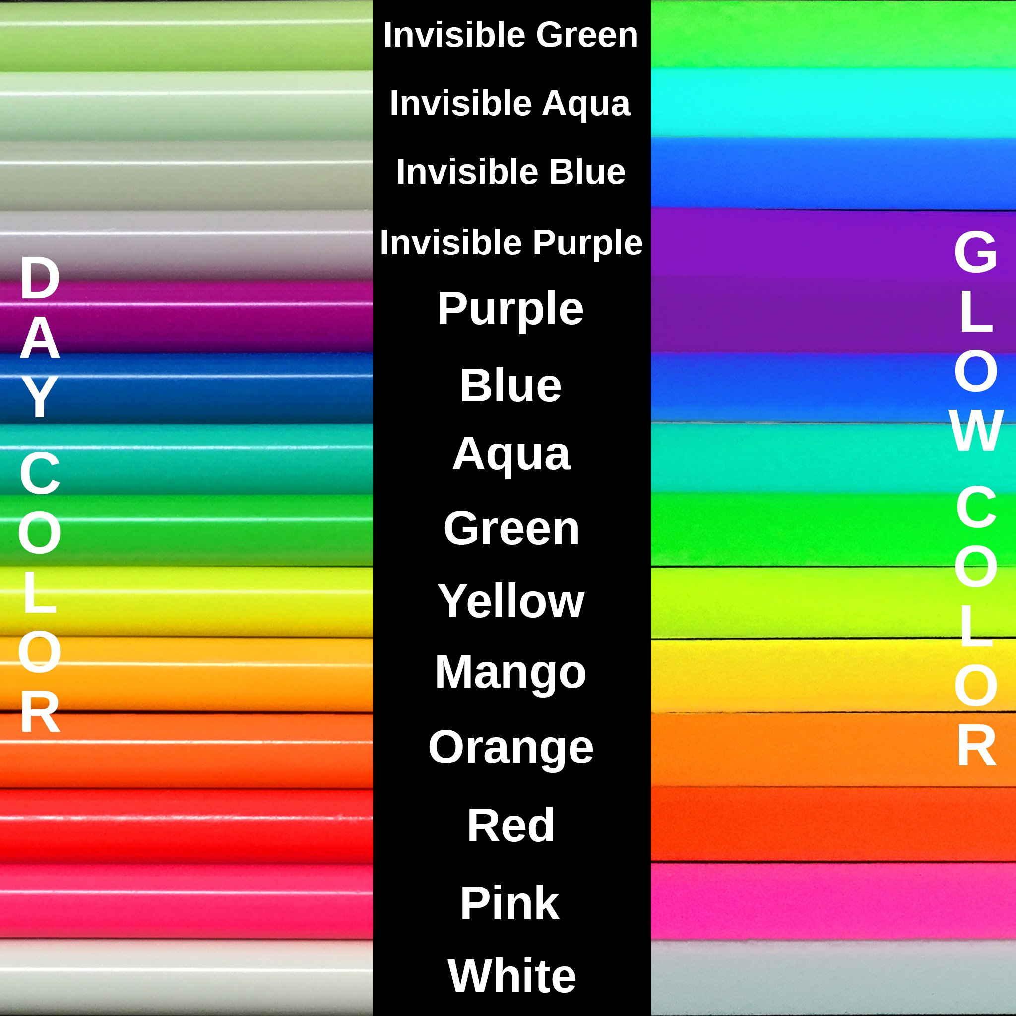 Hyperglow INVISIBLE PURPLE Glow in the Dark Rods Skur - Etsy