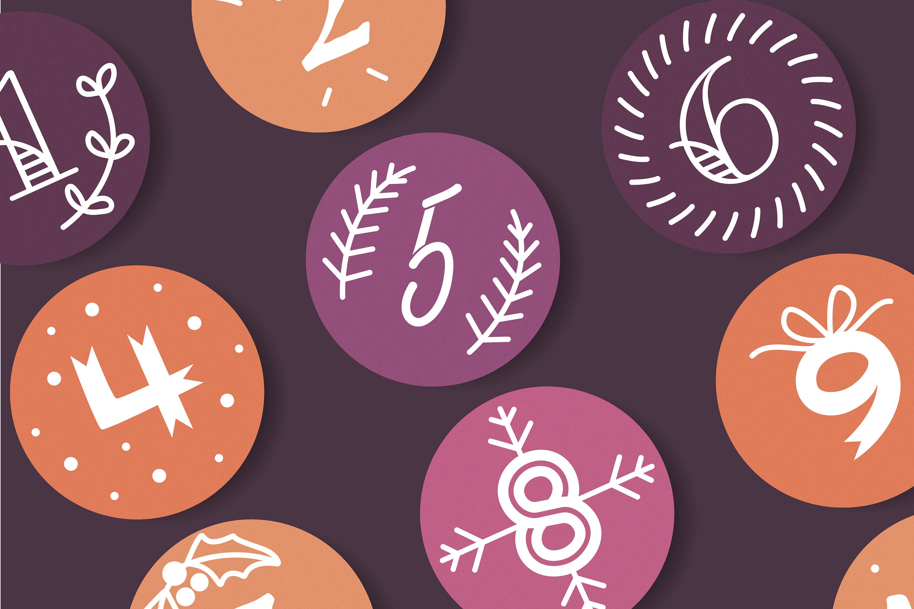 Printable Advent Calendar Labels - Etsy