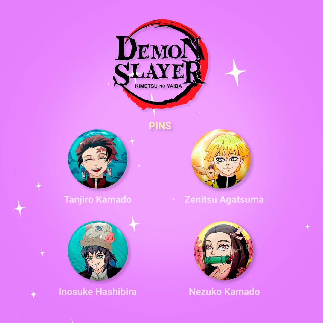 DS Pins, Tanjiro, Nezuko, Zenitsu, Inosuke - Etsy