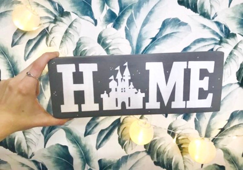 Disney Castle Handmade Wooden Home Sign Disney Gift UK | Etsy