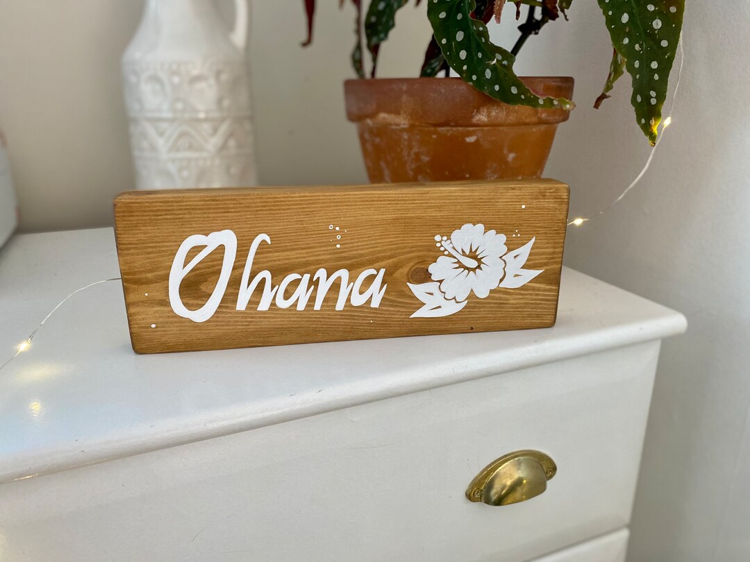 Ohana Hand Painted 3d Wooden Sign - Etsy