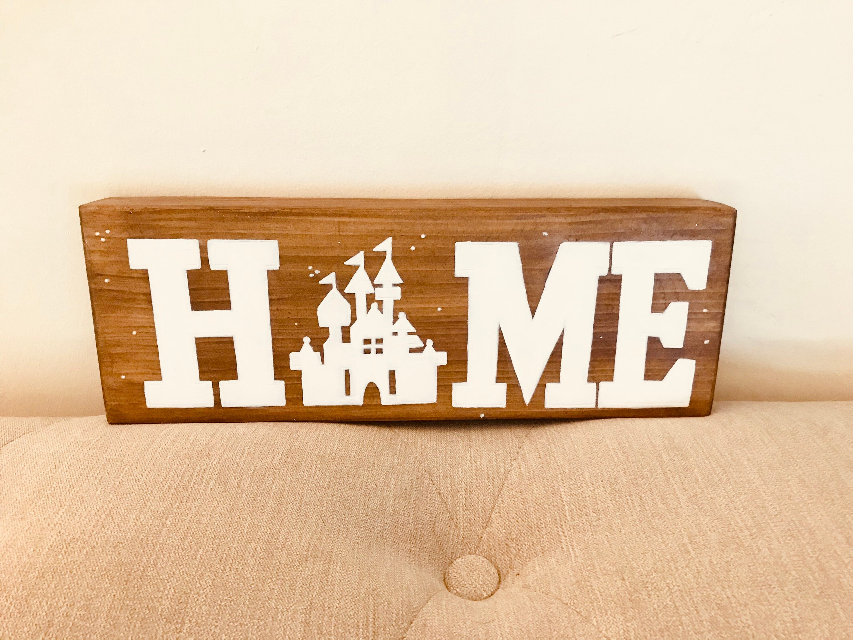Disney Castle Handmade Wooden Home Sign | Etsy UK