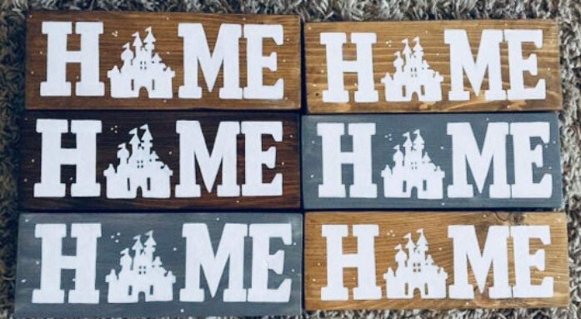 Disney Castle Handmade Wooden Home Sign - Etsy