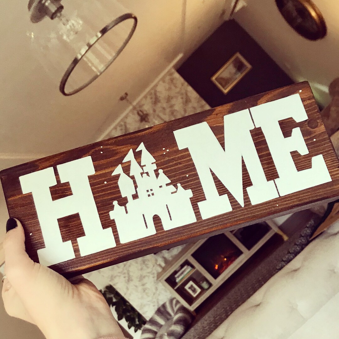 Disney Castle Handmade Wooden Home Sign - Etsy