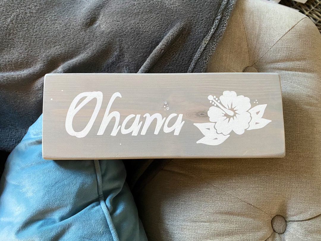 Ohana Hand Painted 3d Wooden Sign - Etsy