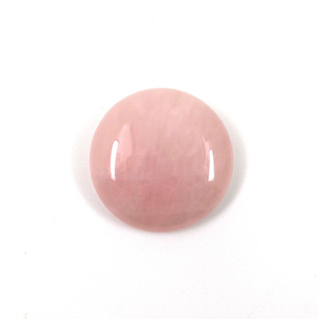 25mm Natural Rose Quartz Round Flatback Natural Gemstone Cab Cabochon ...