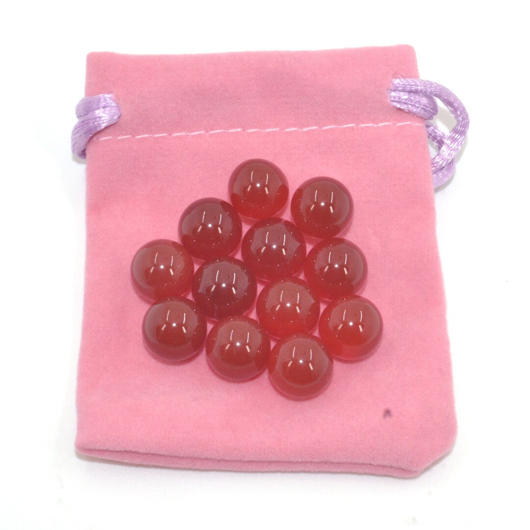 Red Agate Chakra Spheres: Gemstone Balls for Jewelry Making Undrilled ...