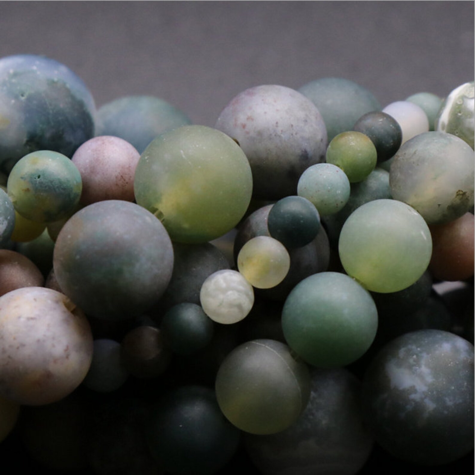 Natural esmerilado multicolor ágata india redonda sueltas - Etsy España