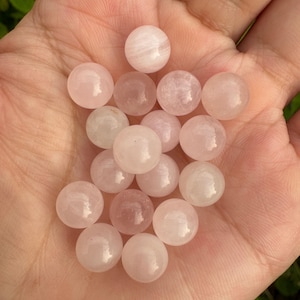 8mm Spheres, Natural Rose Quartz Ball , Chakra Crystal, Chakra Stones ...