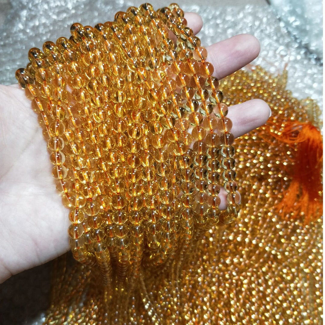 AA Grade Yellow Clear Citrine Quartz Round Loose Gemstone - Etsy
