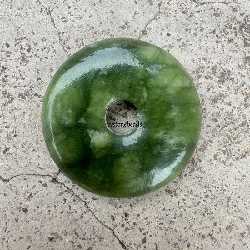 Jade Donut Focal Beads - Etsy UK