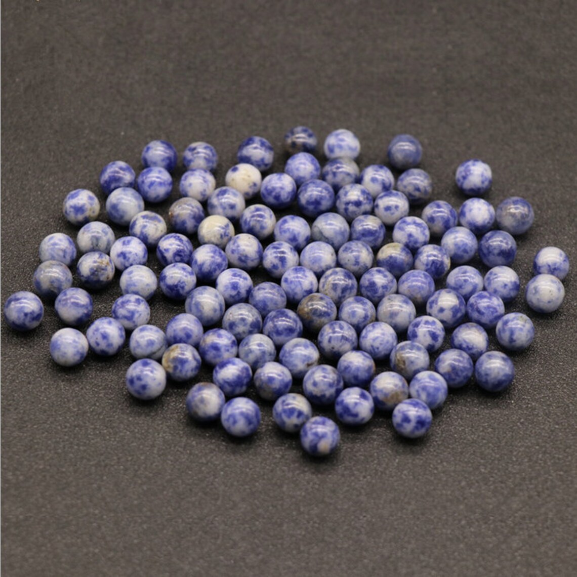 8mm Spheres Natural Blue Spot Jasper Ball Chakra Crystal | Etsy