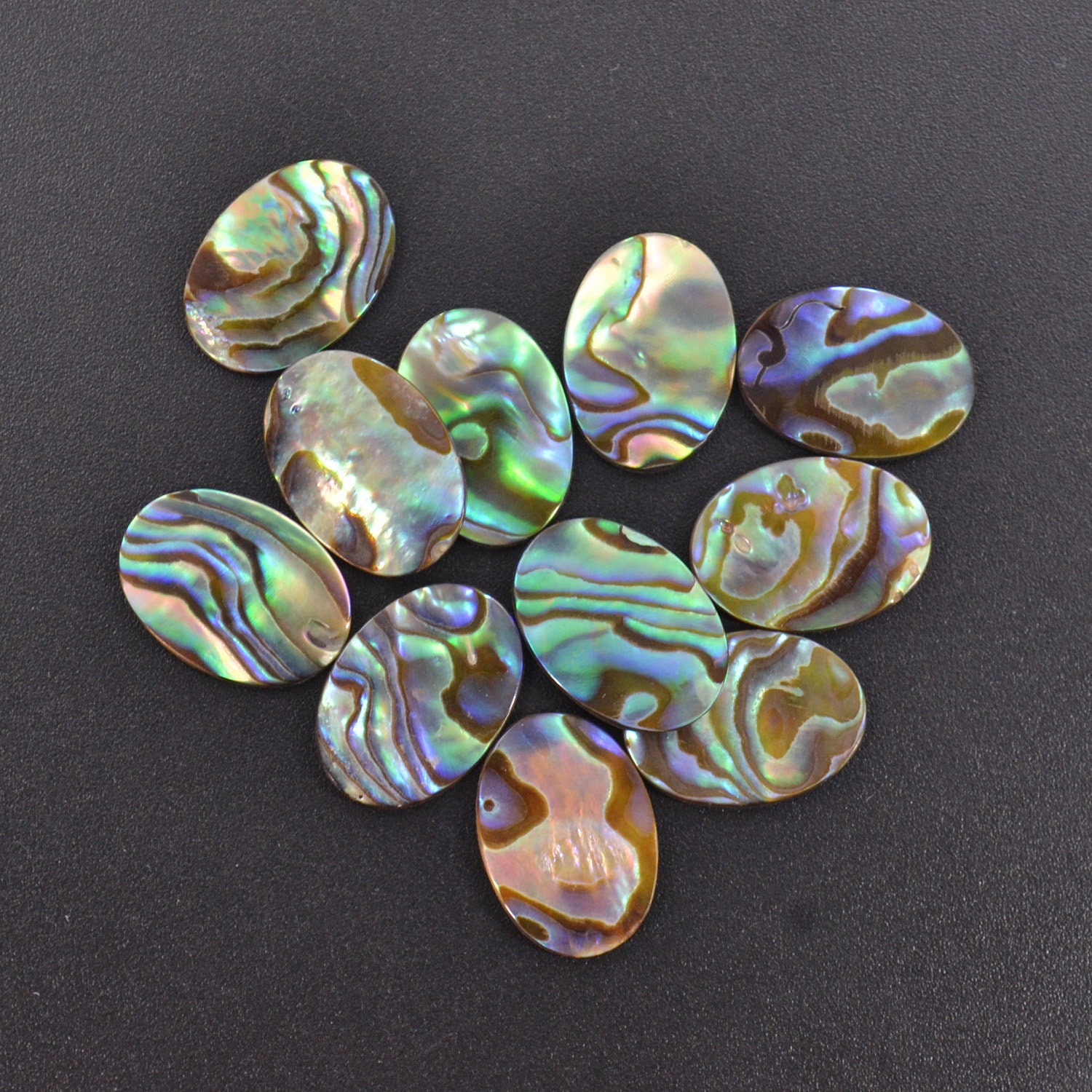 14mm 10pcs New Zealand Abalone Shell Oval Double Flat Gemstone - Etsy