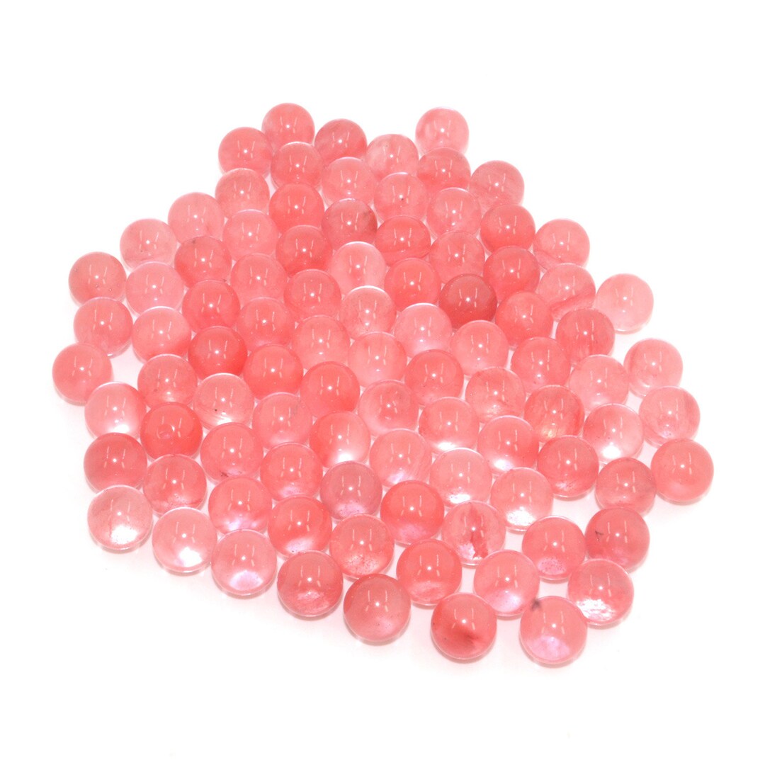 20pcs 10mm Synthetic Cherry Quartz Spheres Chakra Crystal Healing ...