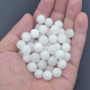 10mm Spheres, Natural White Jade Ball , Chakra Crystal, Chakra Stones ...