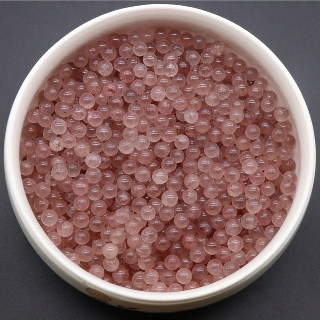 6mm 8mm Quartz Spheres, Natural Strawberry Quartz Chakra Crystal ...