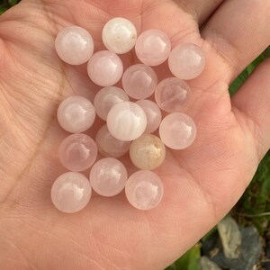 8mm Spheres, Natural Rose Quartz Ball , Chakra Crystal, Chakra Stones ...